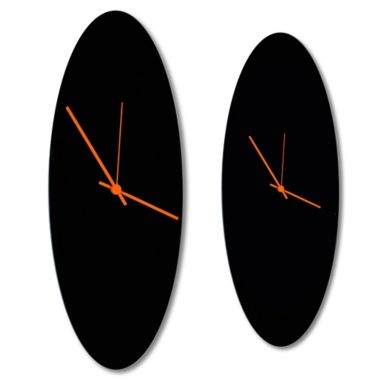 Metal Art Studio Blackout Ellipse Wall Clock | Bed Bath & Beyond