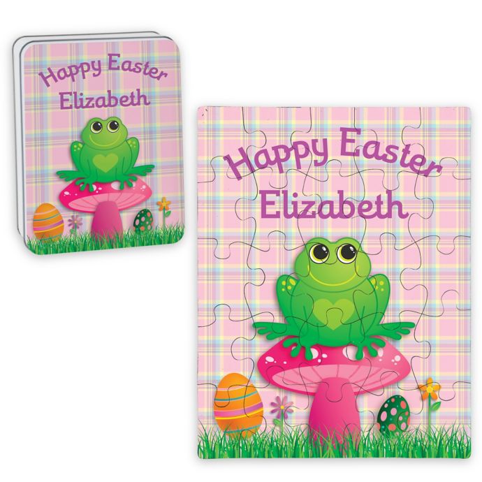 Frog Happy Easter Puzzle and Tin in Pink | Bed Bath & Beyond