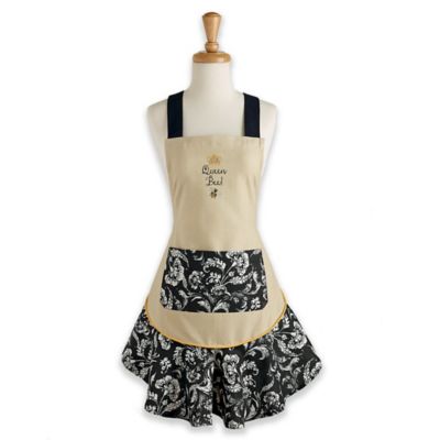 Queen Bee Embroidered Ruffle Adult Apron | Bed Bath & Beyond