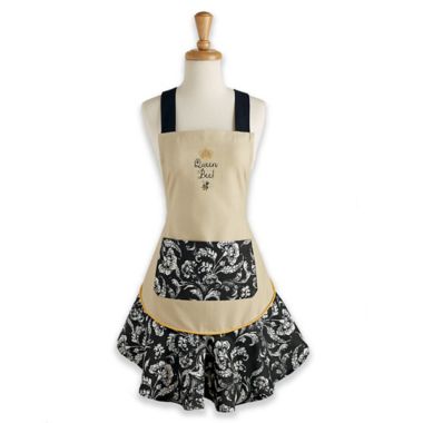 Queen Bee Embroidered Ruffle Adult Apron | Bed Bath & Beyond