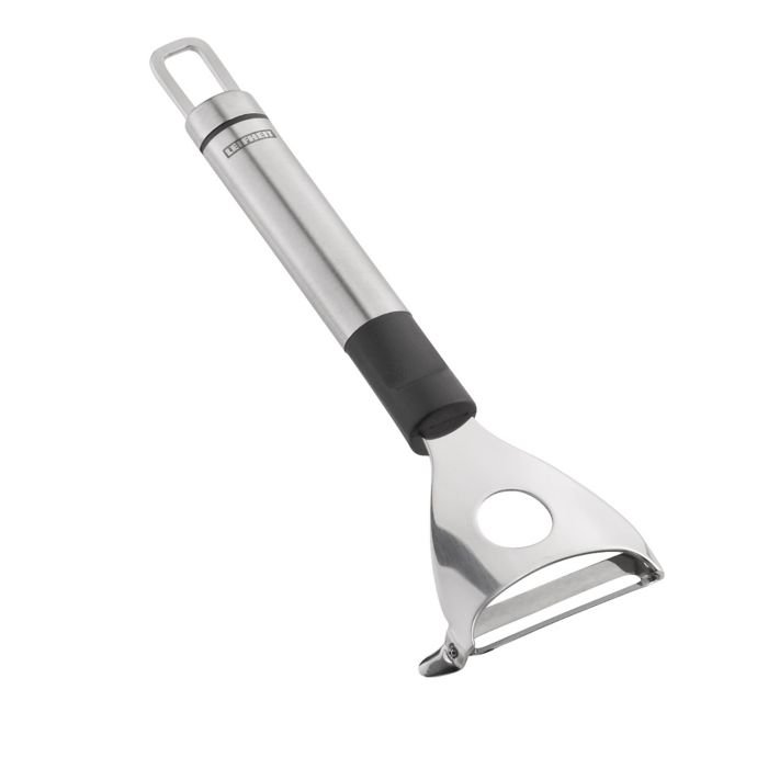 Leifheit Wide Stainless Steel Vegetable Peeler in Black and Silver ...