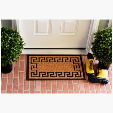 Home & More Express 18-Inch x 30-Inch Door Mat in Black/Natural | Bed ...