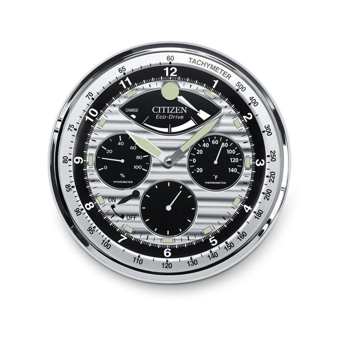 Citizen Gallery Silver-Tone with Silver/Black Dial Hygrometer ...