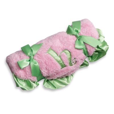 Mud Pie® Letter "H" Chenille Blanket in Pink | Bed Bath & Beyond