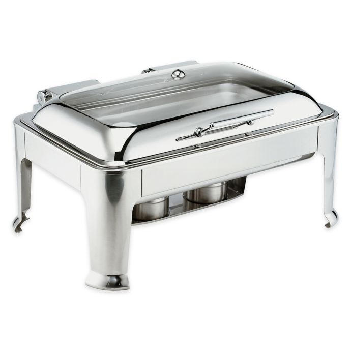 Symphony 9 qt. Stainless Steel Rectangular Chafer with Glass Cover ...