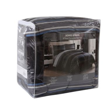 Soho Stripe 8-Piece Comforter Set | Bed Bath & Beyond
