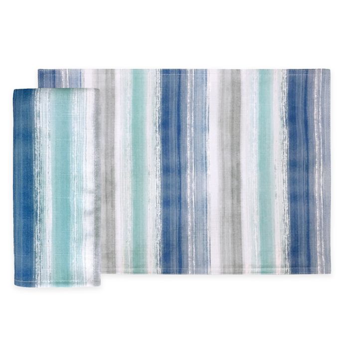 Colordrift Painted Stripe Table Linen Collection | Bed Bath & Beyond
