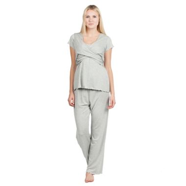 Savi Mom Sophie Maternity Pajamas in Heather Grey | Bed Bath & Beyond