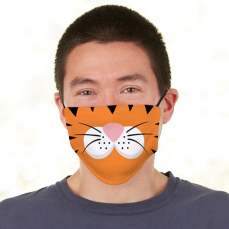 Tiger Face For Him Personalized Adult Deluxe Face Mask with Filter ...