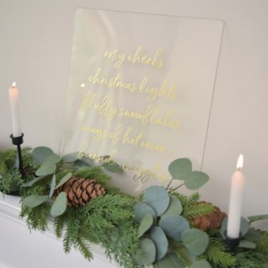 Style Me Pretty Favorite Things 15-Inch Acrylic Wall Sign in White/Gold ...