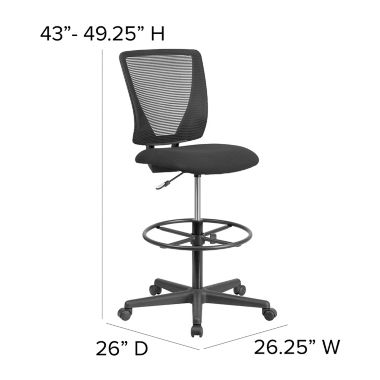 Flash Furniture Draft Chair in Black | Bed Bath & Beyond