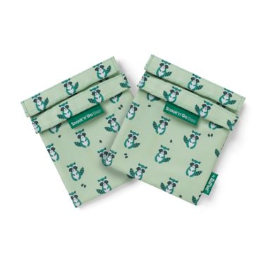 Roll Eat USA Snack'n'Go Duo 2-Pack Raccoon Lunch Bags in Green | Bed ...