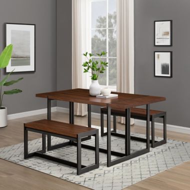Forest Gate™ 3-Piece Modern Dining Set in Dark Walnut | Bed Bath & Beyond