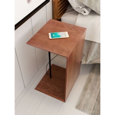 Zuo® Chester Wireless Charging Side Table in Walnut | Bed Bath & Beyond