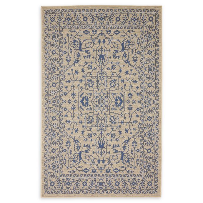 Unique Loom Traditional Indoor/Outdoor Rug in Beige | Bed Bath & Beyond