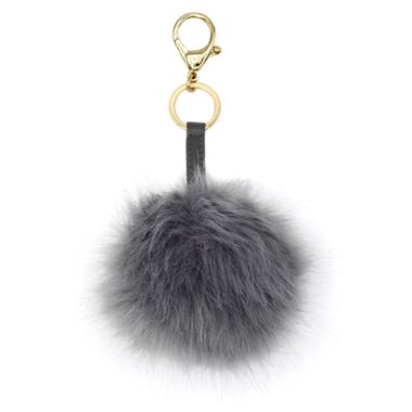 Itzy Ritzy® Diaper Bag Charm Key Ring Pouf in Grey | Bed Bath & Beyond