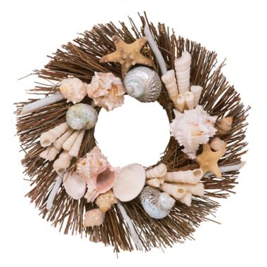3-Piece Mini Shell Wreath in Blue | Bed Bath & Beyond