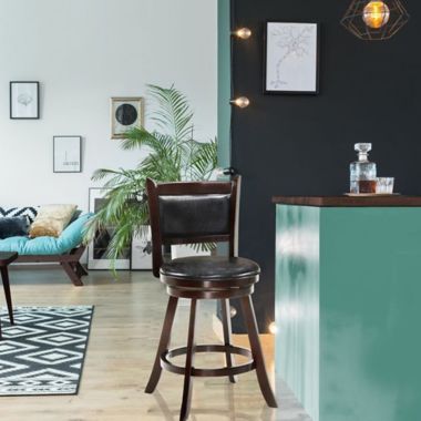 Belle Isle Furniture Faux Leather Swivel Charleston Bar Stool | Bed ...