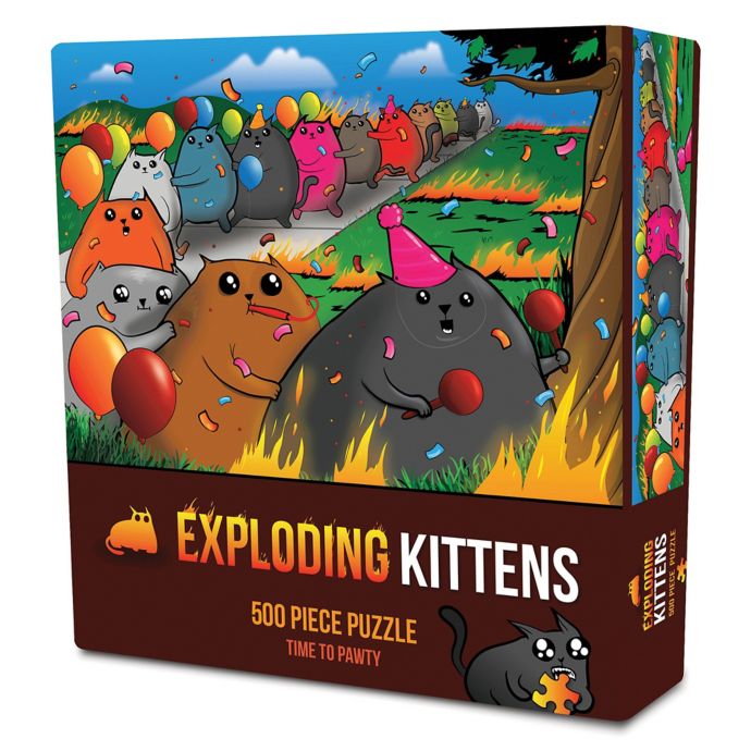 Outset Media 500-Piece Exploding Kittens: Time to Pawty Jigsaw Puzzle ...