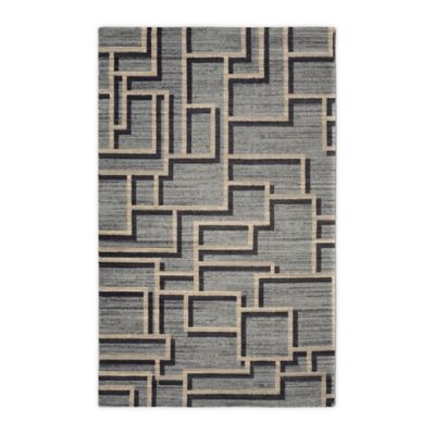 Rugsmith Tetris Tufted Area Rug in Grey | Bed Bath & Beyond