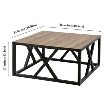 Hudson&Canal® Jedrek 35-Inch Square Coffee Table in Black | Bed Bath ...