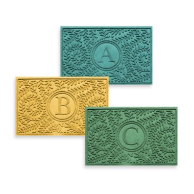 Weather Guard™ Boxwood Monogrammed 23-Inch x 35-Inch Door Mat | Bed ...