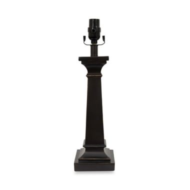 Medium Square Column Lamp Base in Bronze with CFL Bulb | Bed Bath & Beyond