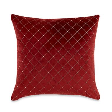 MYOP Quilted Diamond Square Throw Pillow Cover in Red | Bed Bath & Beyond