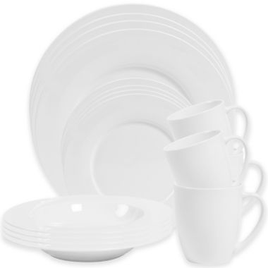 Grace 16-Piece Dinnerware Set in White | Bed Bath & Beyond