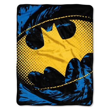 DC Comics Batman Shield Micro-Raschel Throw | Bed Bath & Beyond