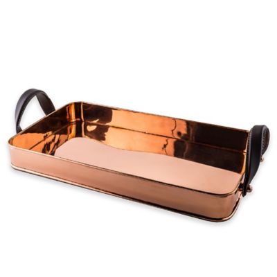 Old Dutch International Cheyenne Copper Rectangular Tray | Bed Bath ...