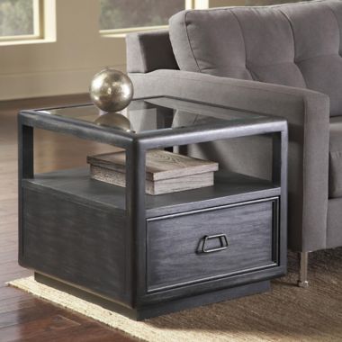 Pulaski Vintage Tempo End Table in Charcoal | Bed Bath & Beyond