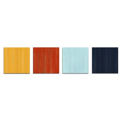Hot and Cold Abstract Metal Wall Art in Nautical Colors | Bed Bath & Beyond
