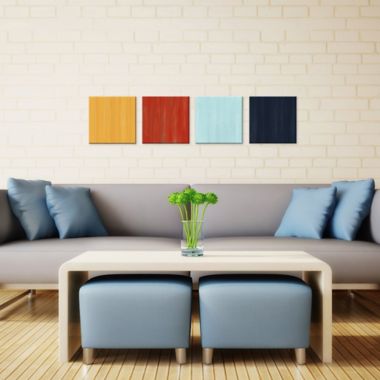 Hot and Cold Abstract Metal Wall Art in Nautical Colors | Bed Bath & Beyond