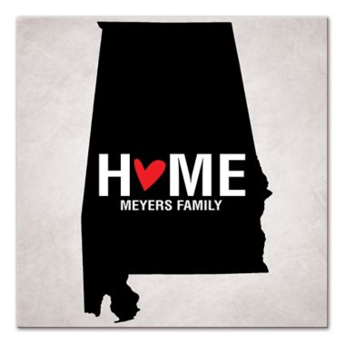 Pied Piper Creative Alabama State Pride 16-Inch x 16-Inch Canvas Wall ...