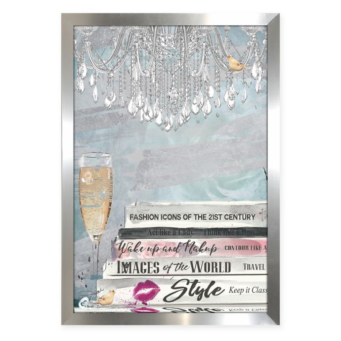BY Jodi Well Read Blue Framed Fashion Wall Art | Bed Bath & Beyond