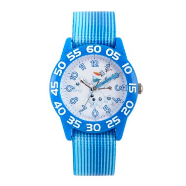 Disney® Frozen Children's Olaf Time Teacher Watch in Blue Plastic w ...