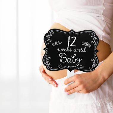 Pearhead “Weeks Until Baby" Chalkboard Sign | Bed Bath & Beyond