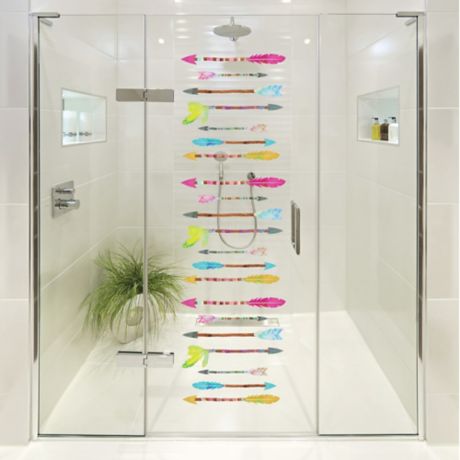 Courtside Market Contour Art Elements Arrow Shower Decal | Bed Bath ...