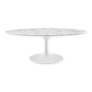 Modway Lippa Oval Coffee Table in Marble | Bed Bath & Beyond