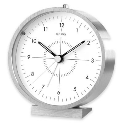 Bulova Flair Table Clock In Aluminum/white | SheFinds