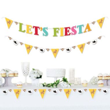Big Dot of Happiness Let's Fiesta - Fiesta Party Letter Banner ...